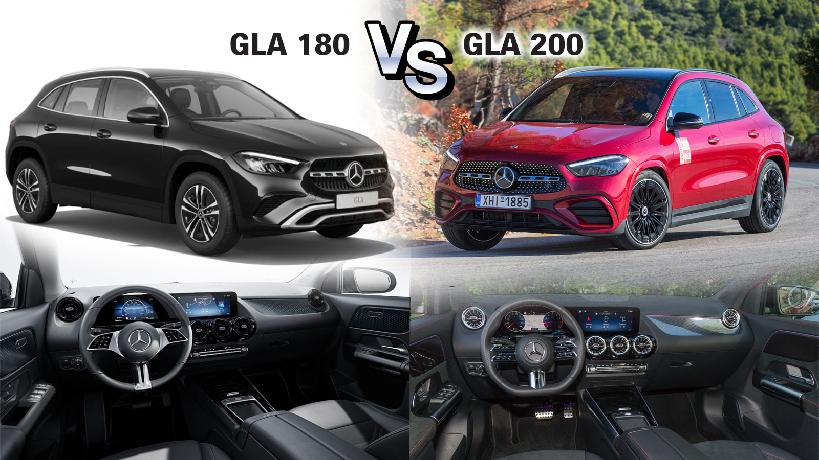 Mercedes A-Class και Mercedes GLA Πού διαφέρουν οι εκδόσεις 180 και 200